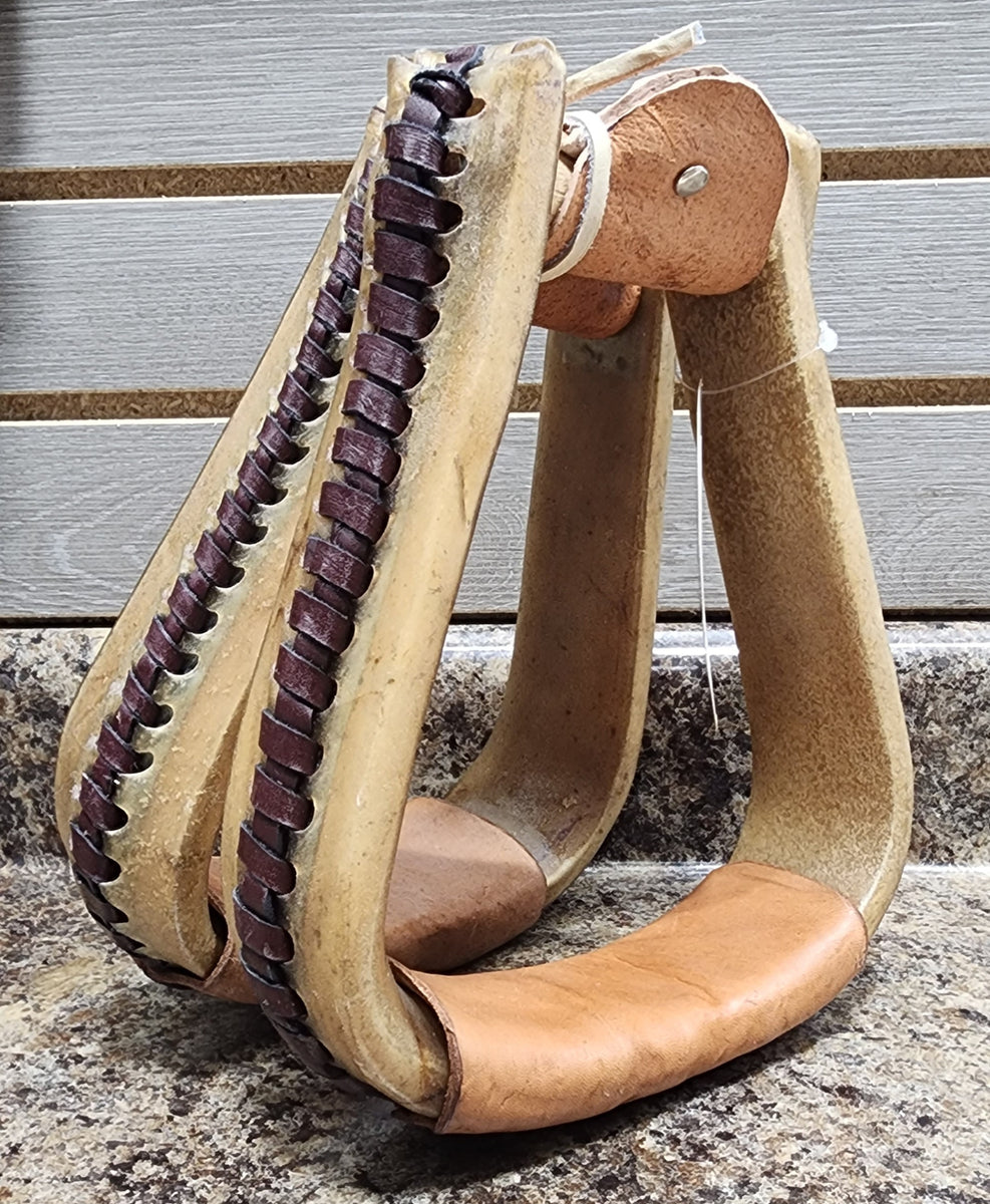 CST Over Shoe Rawhide Covered Stirrups – Leanin' Pole Arena