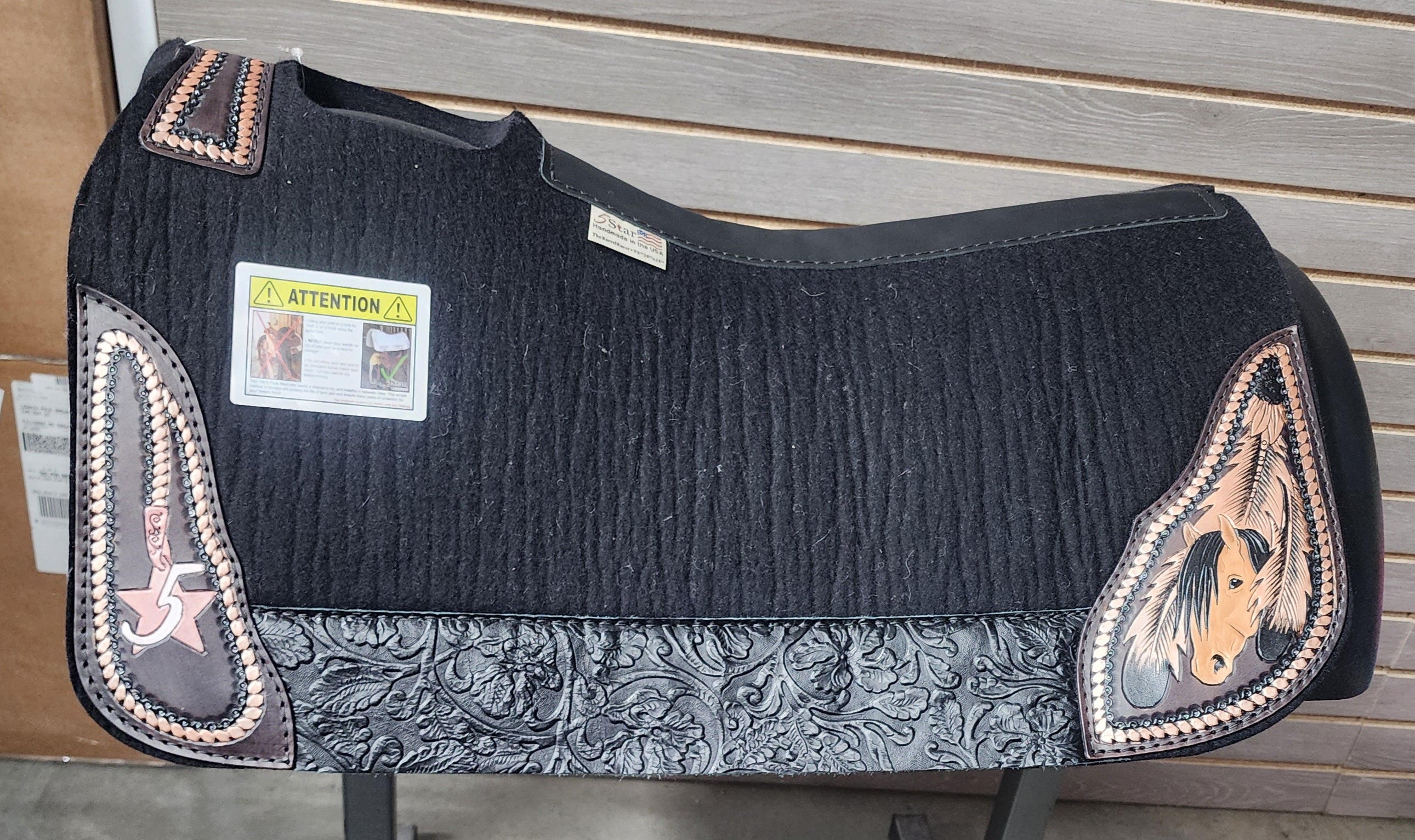 5 Star Barrel Racer Saddle Pad- Limited Edition "The Bronze Pony" 30x2 ...