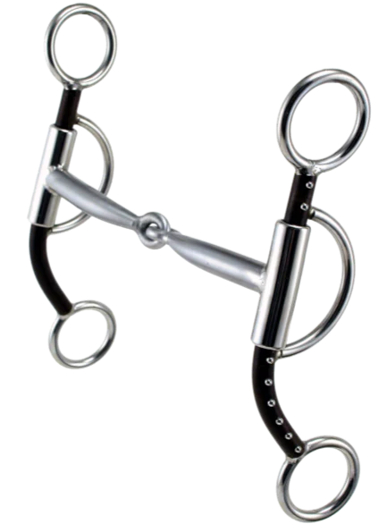 Brown Short Shank with Dots Snaffle by Tom Balding – Leanin' Pole Arena