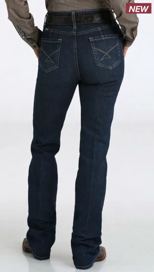 Cinch Women's Dark Classic Boot Cut SLIM Jean – Leanin' Pole Arena