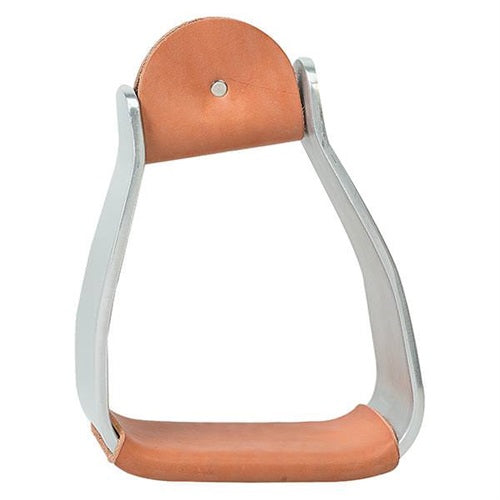 Weaver Sloped Aluminum Stirrups with Leather – Leanin' Pole Arena