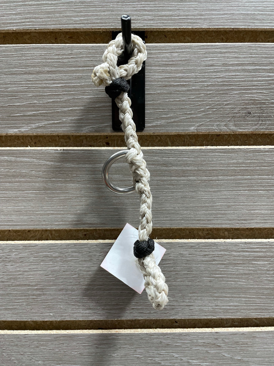 Jerry Beagley White Cord Bit Hobble with D-Ring – Leanin' Pole Arena